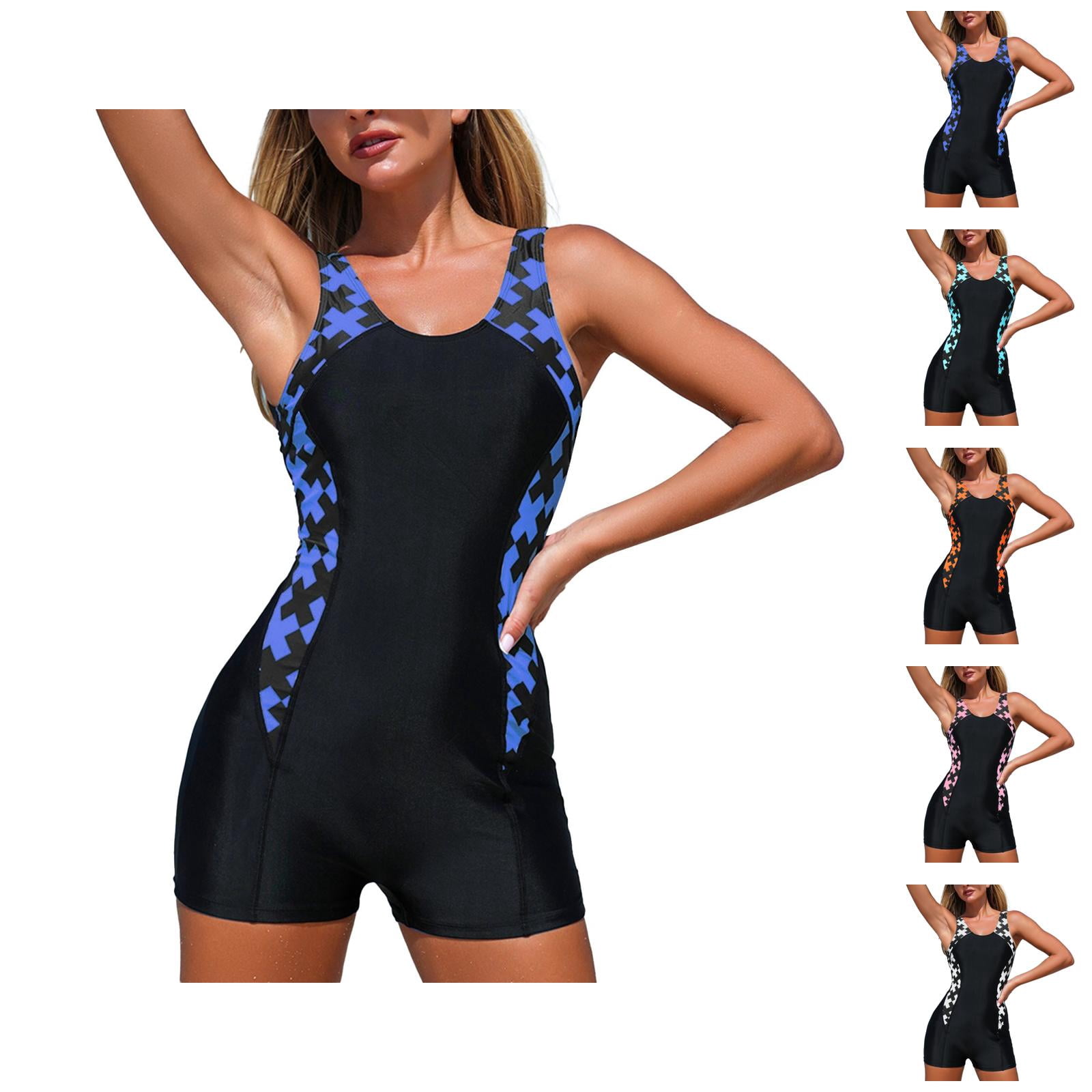 Athletic Swimsuit for Women Full Coverage Backless Design Built-In Boy ...