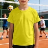 Athletic T-Shirts for Boys Girls Short Sleeve Rashguard Loose Workout ...