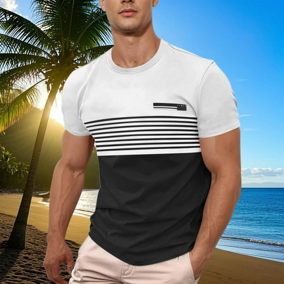 Athletic T Shirts for Men Short Sleeve Crewneck Tees Tops Mens Casual ...