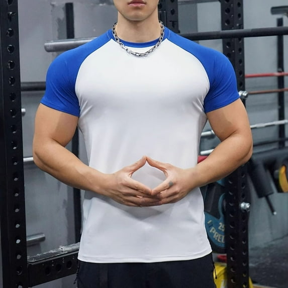 Athletic T Shirts for Men Short Sleeve Crewneck Tees Tops Mens Casual ...