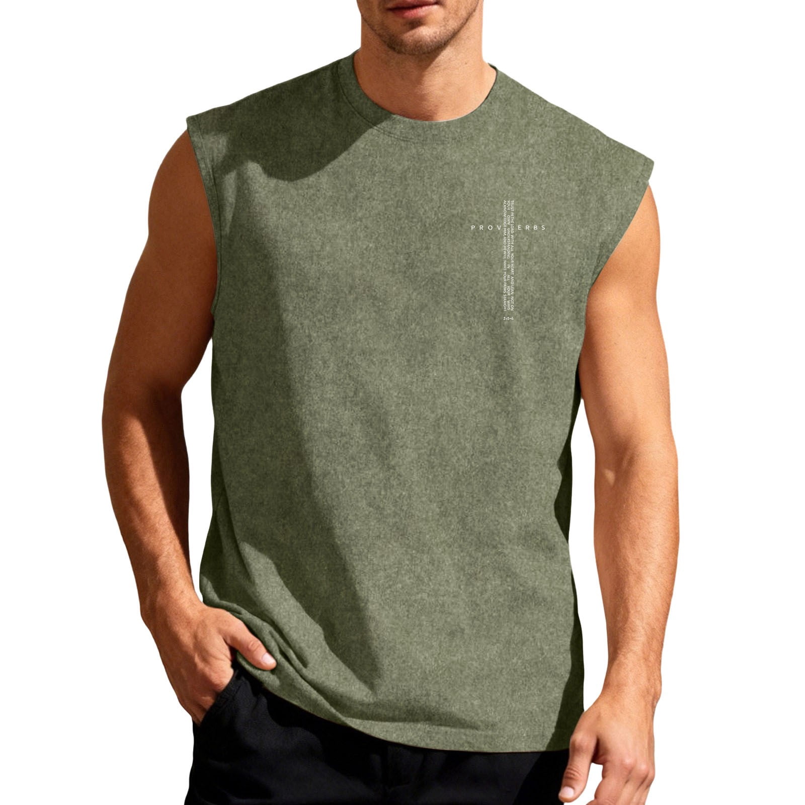 Athletic Tank Tops for Men Sleeveless Undershirts Stringer Tank Top ...