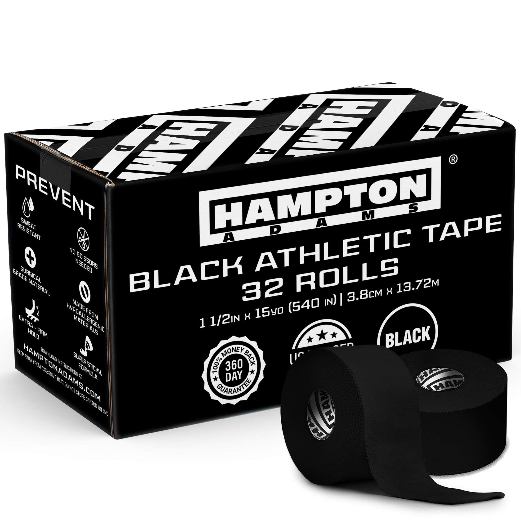 Athletic Tape 32 Pack White Easy Tear No Residue for Sports Injuries ...