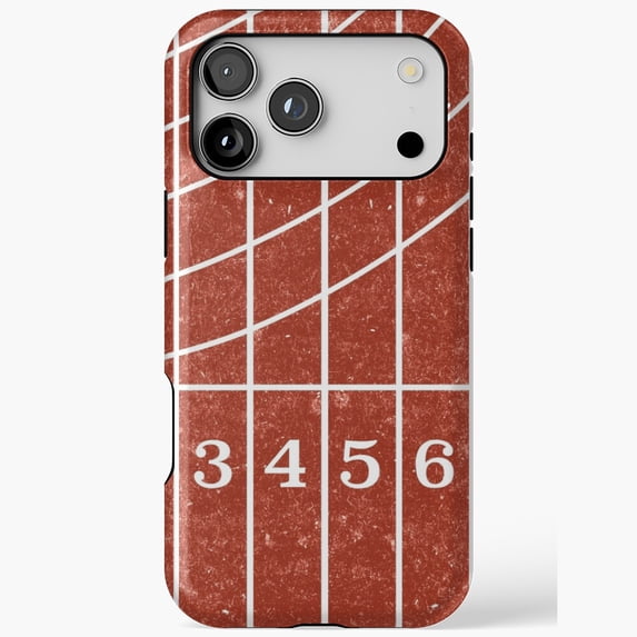 Athletic Track Lane Numbers Sports Graphic Phone Case for iPhone 17 16 ...