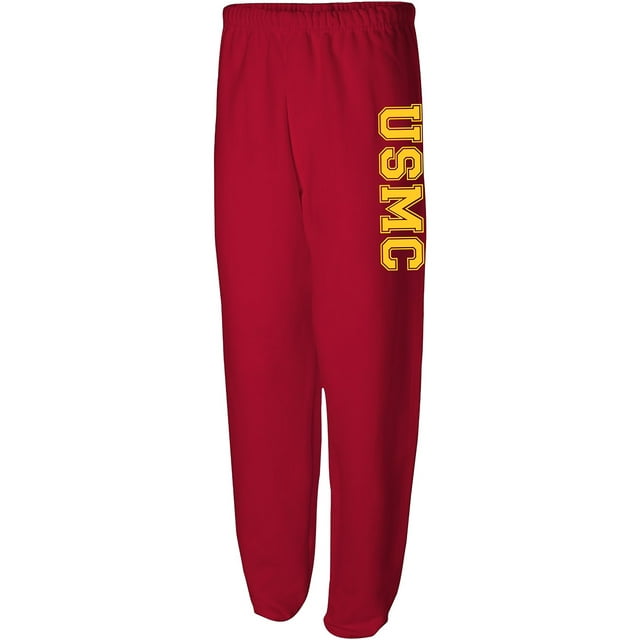 Athletic USMC Officially Licensed Red Sweat Pants with Drawstring ...