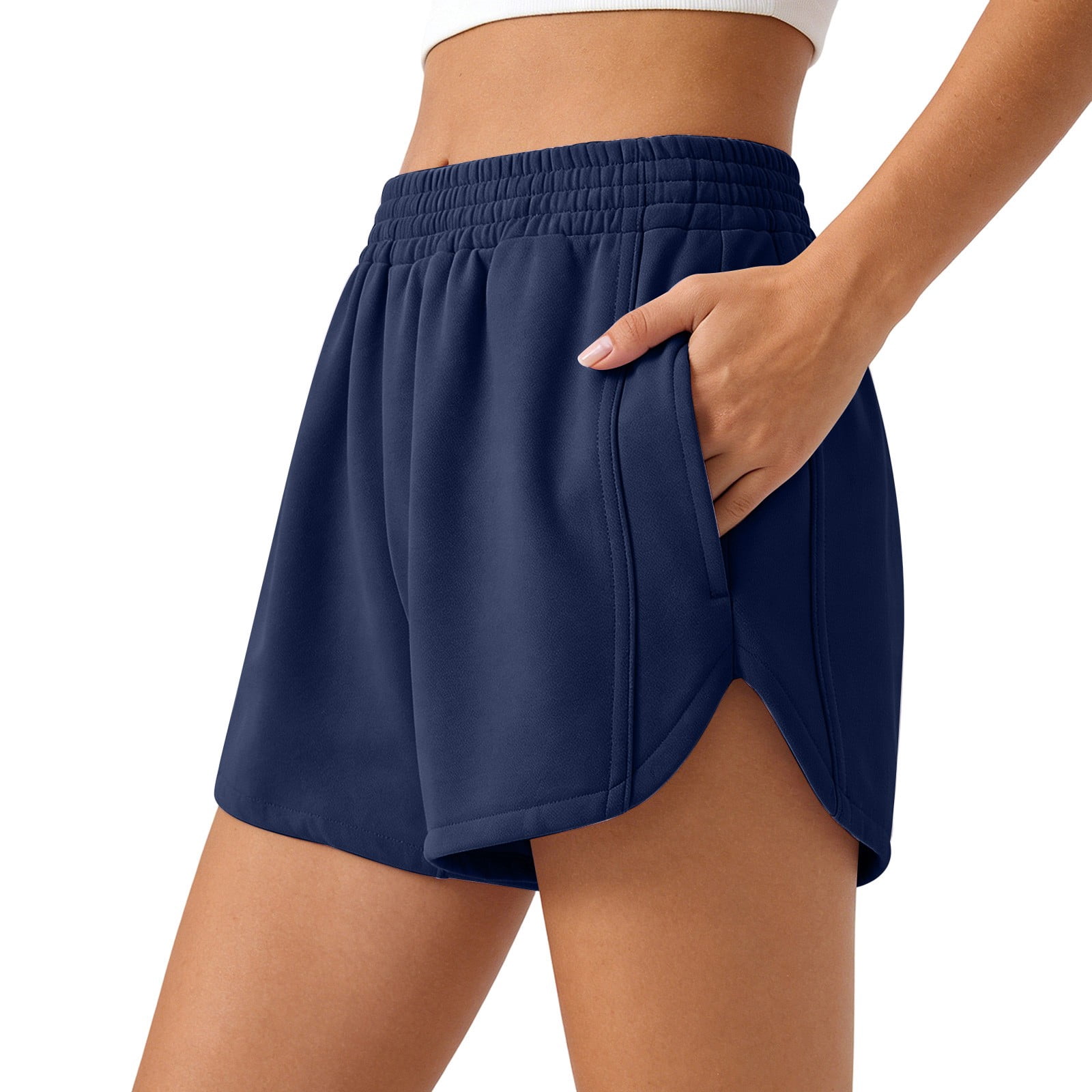 Athletic Workout Running Shorts for Women Cotton Summer Solid Color ...