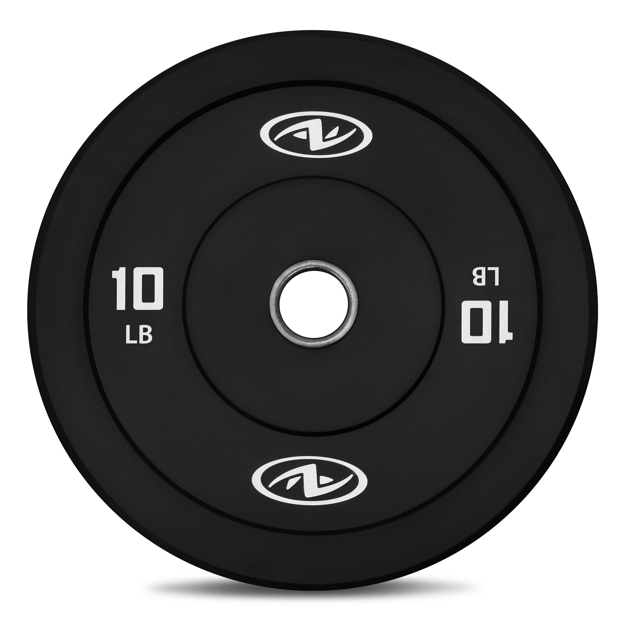 Athletic Works 10lb Black Olympic Bumper Rubber Plate, High-Density ...