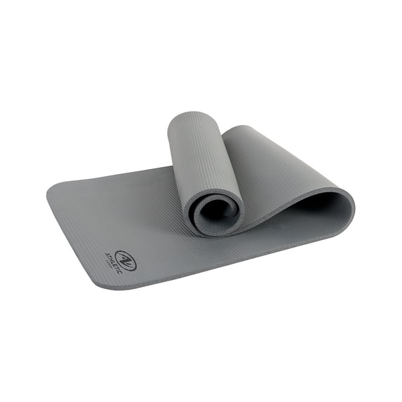 Free Shipping! Athletic Works Fitness Mat, 12mm NBR Foam, Gray, 72x23.5 ...
