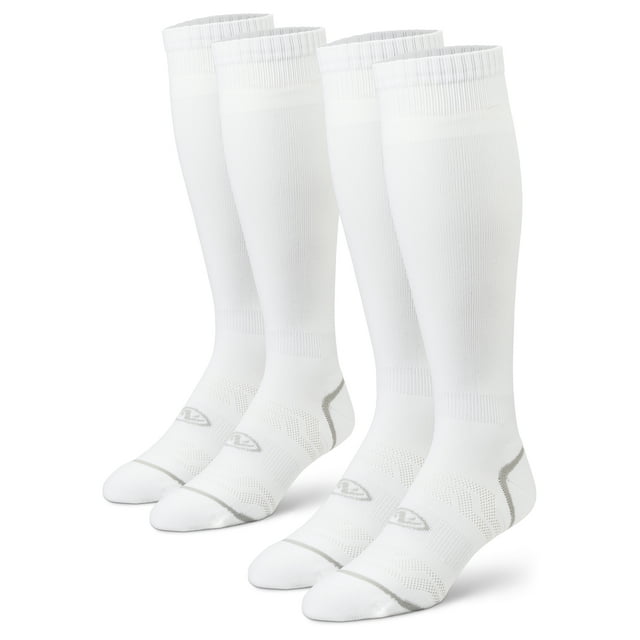 Athletic Works 2 Pack Soccer Sock Medium White - Walmart.com