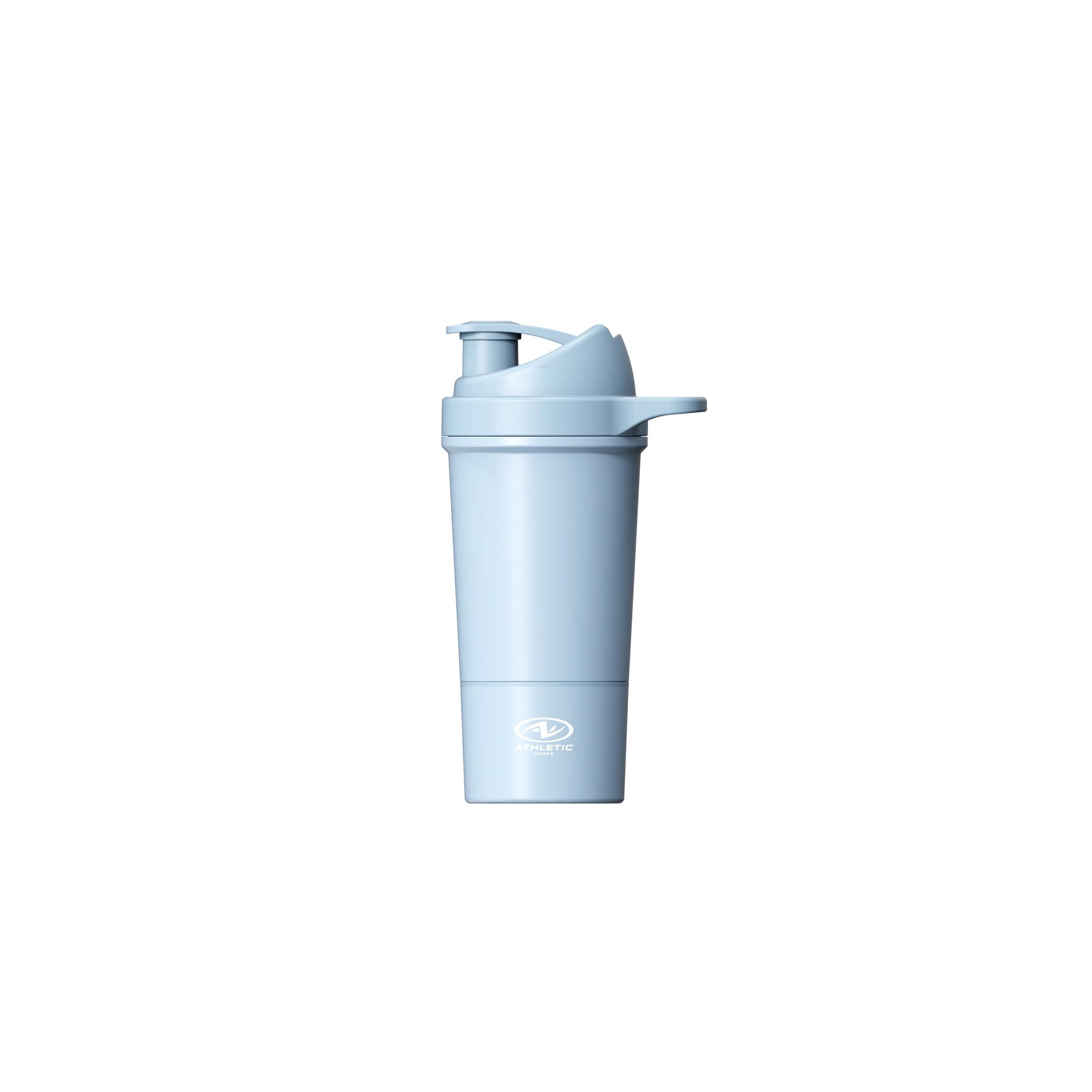 Athletic Works 24oz Stainless Steel Blue Protein Drink Shaker Bottle ...