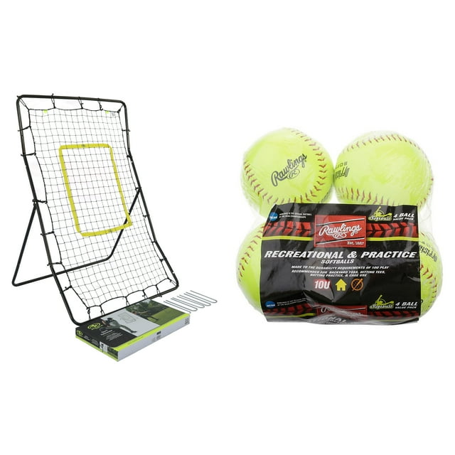 Athletic Works 36 In. x 55 In. Baseball Rebounder Net with Fastpitch ...