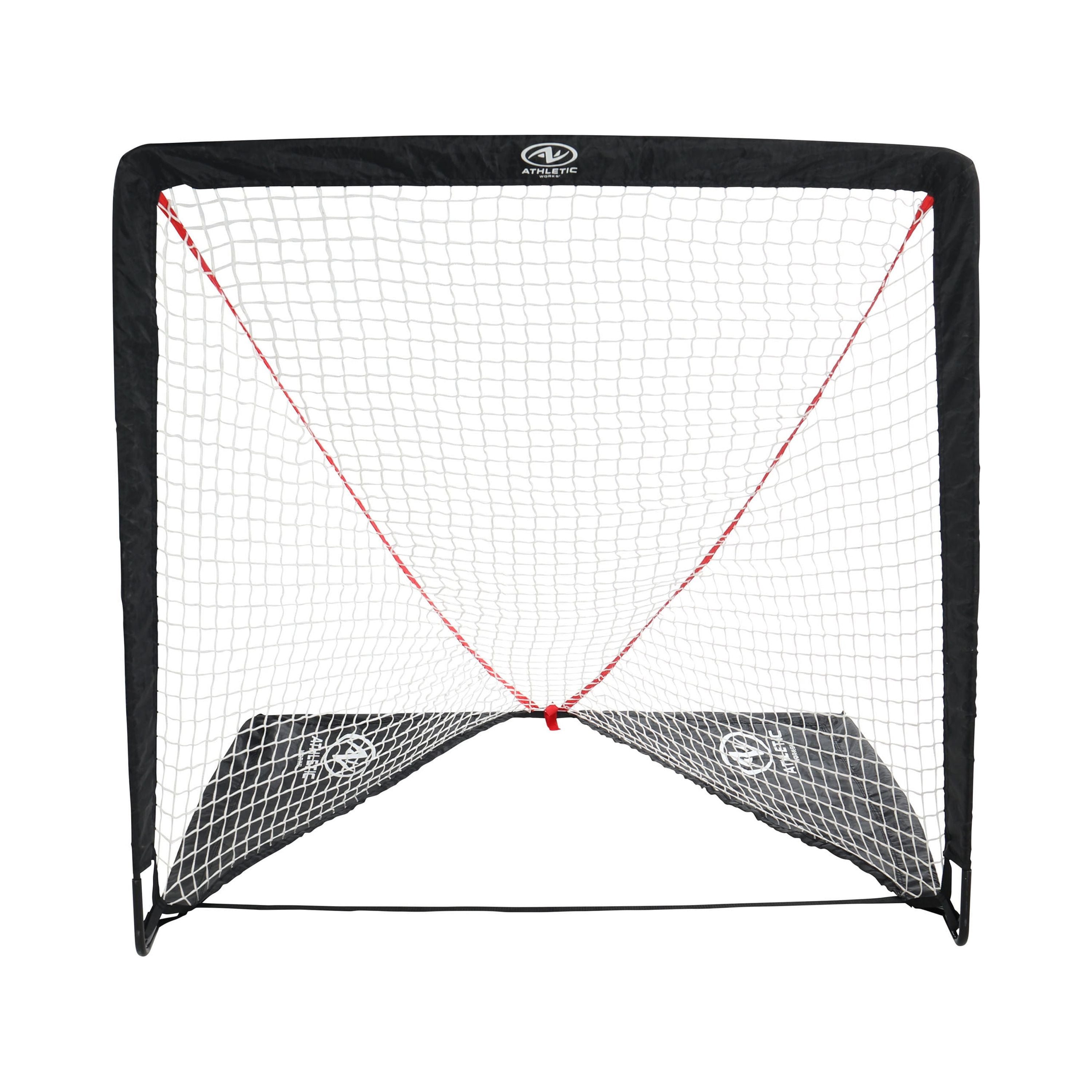 Athletic Works 4 ft x 4 ft Portable Lacrosse Goal Net, Black - Walmart ...