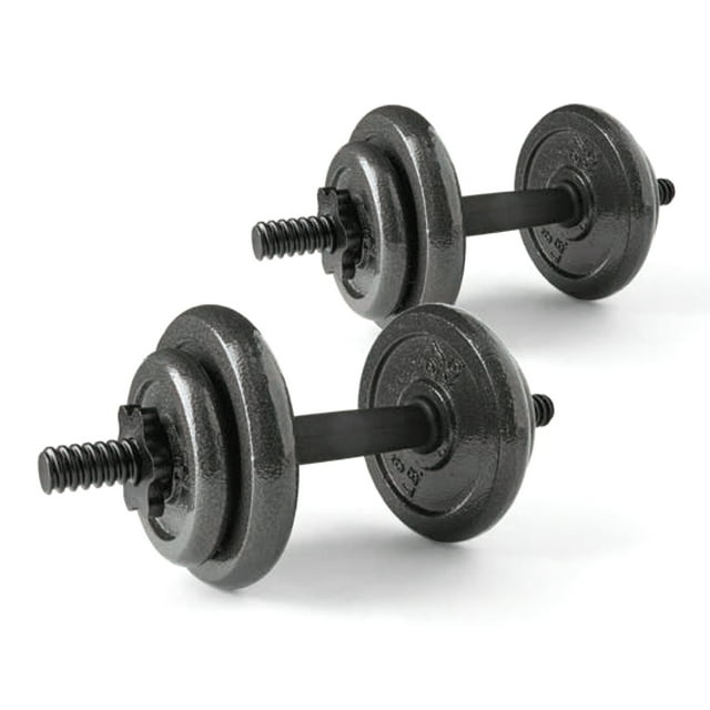 Athletic Works 40lb Adjustable Cast Iron Dumbbell Set - Walmart ...