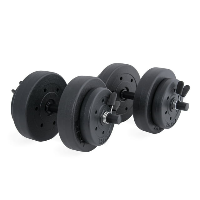 Athletic Works 40lb Adjustable Vinyl Dumbbell Set - Walmart.com