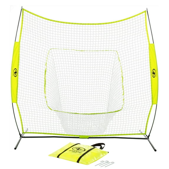 Free Shipping! Athletic Works 7ft x 7ft Portable Hit Pitch Training Net ...