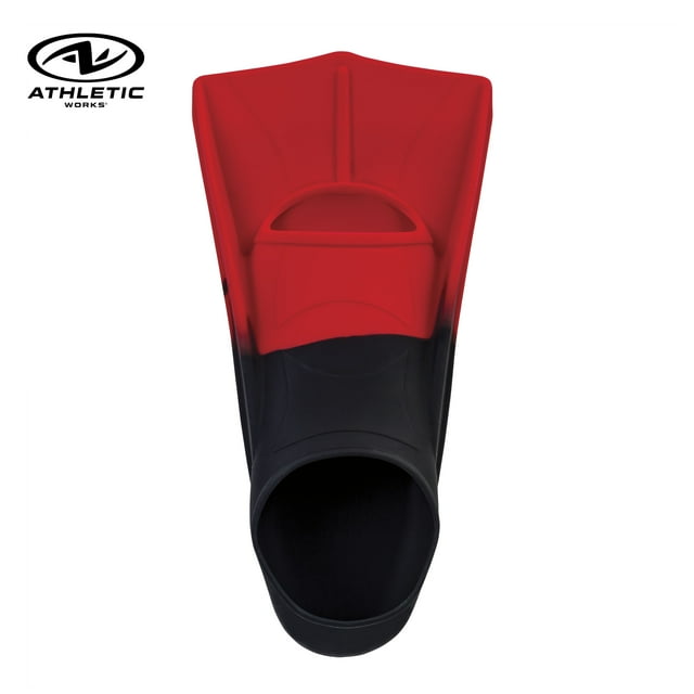 Athletic Works Adult Short Blade Swim Training Fin, Red, Medium ...