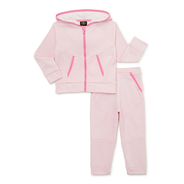 Athletic Works Baby and Toddler Girls Tech Fleece Active Zip Hoodie and ...