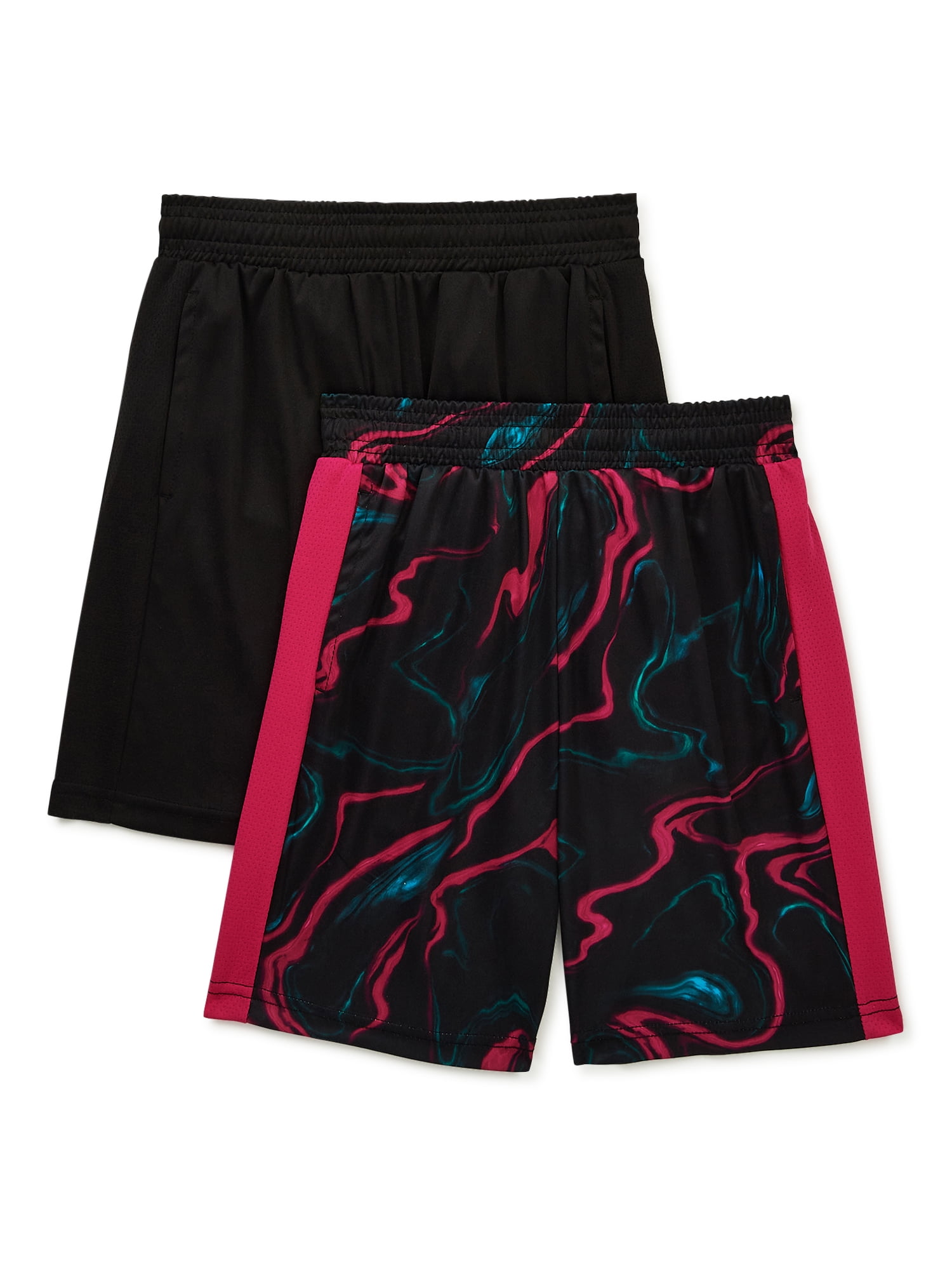 Athletic Works Boy Active Shorts, 2-Pack, Sizes 4-18 & Husky - Walmart.com