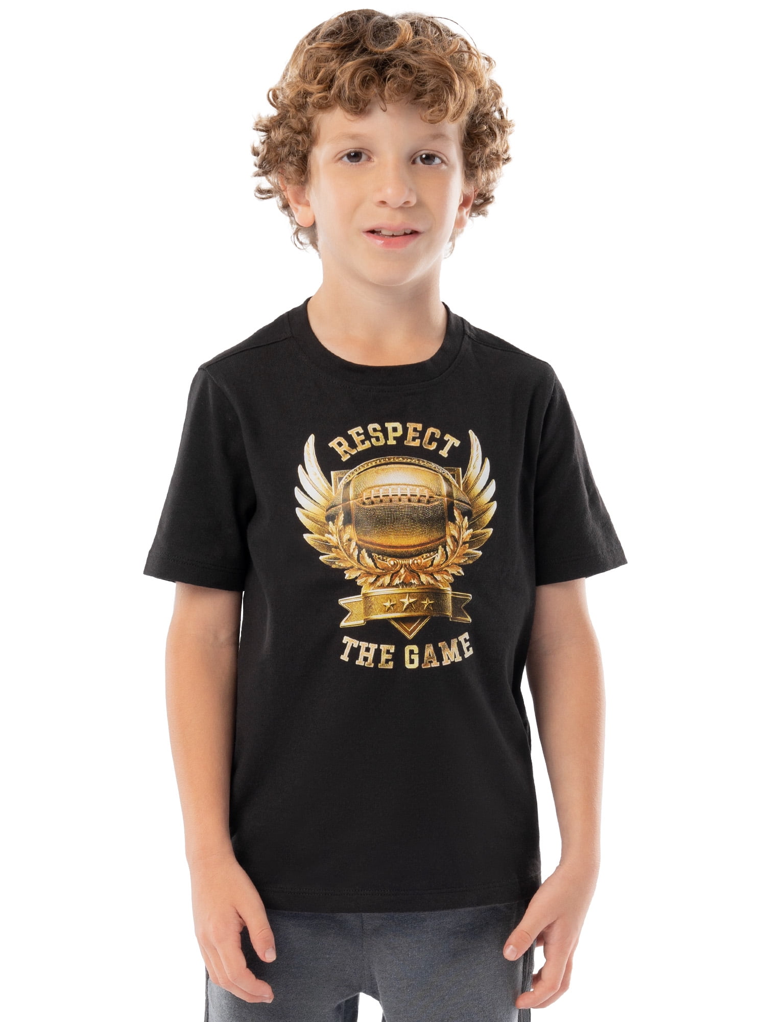 Athletic Works Boys Short Sleeve Graphic T-Shirt, Sizes 4-18 & Husky - Walmart.com