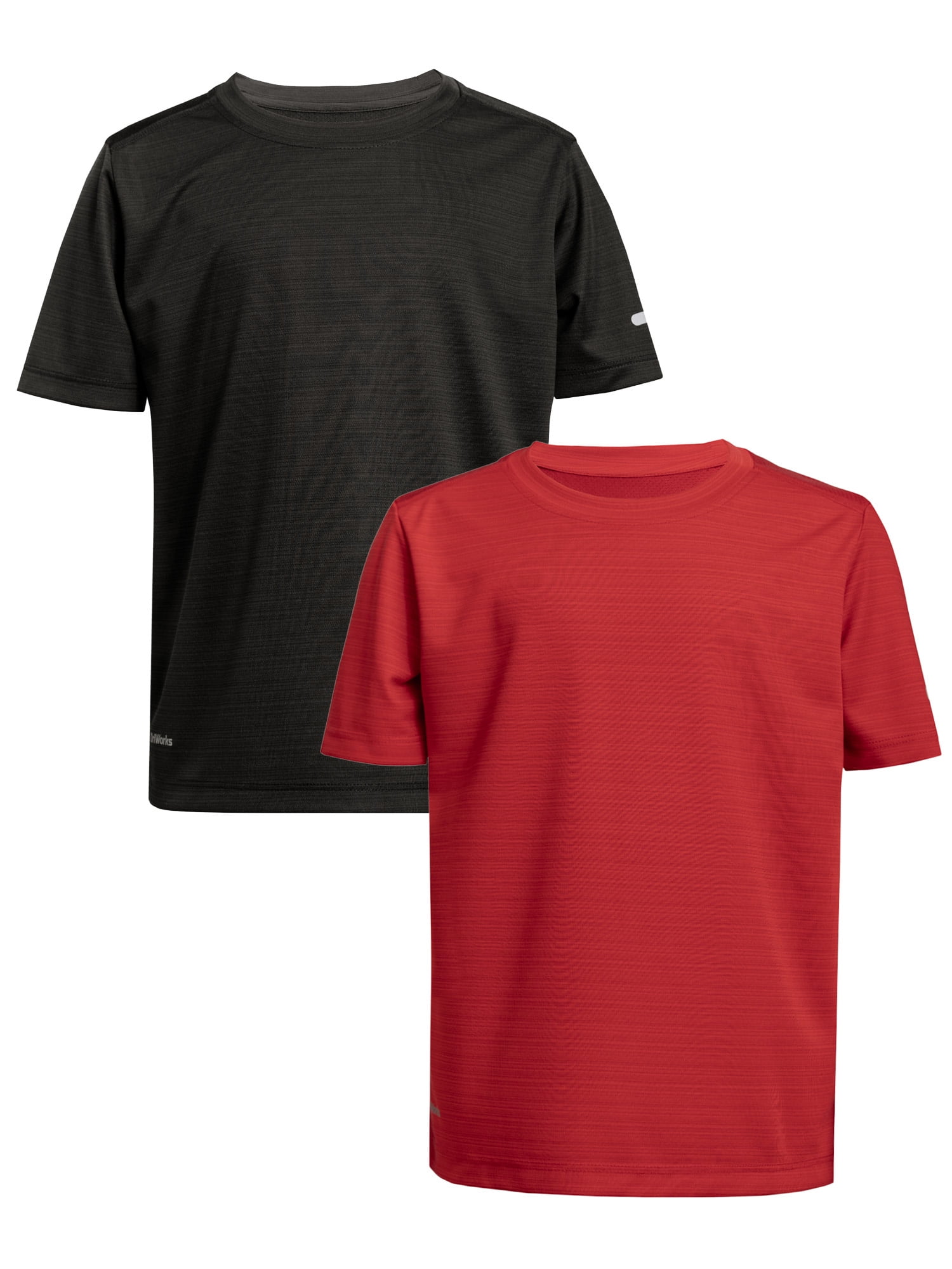 Athletic Works Boy's Short Sleeve Core Tee, 2-Pack, Sizes 4-18 & Husky ...