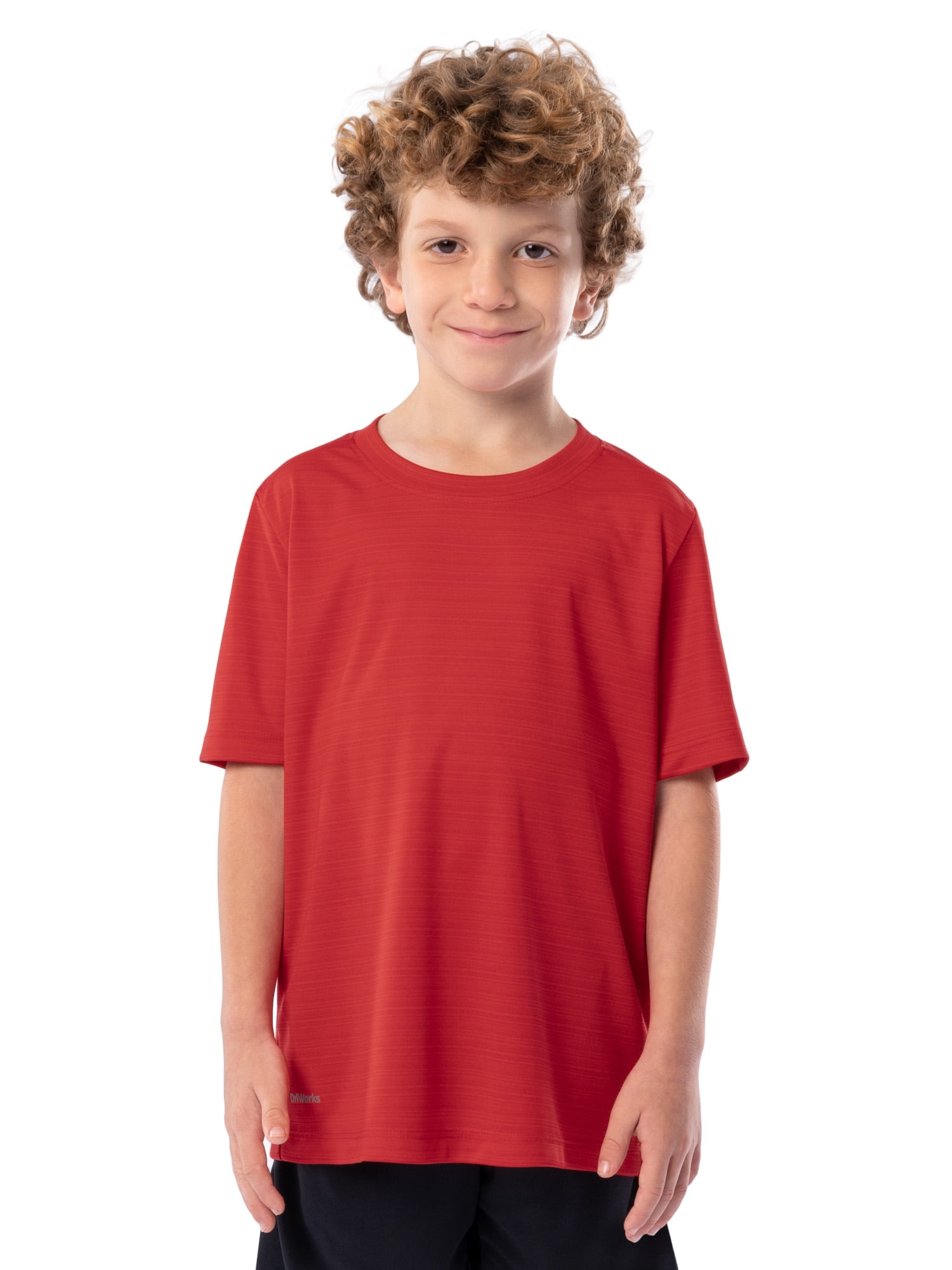 Athletic Works Boy's Short Sleeve Core Tee, Sizes 4-18 & Husky ...