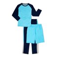Athletic Works Boys Activewear 3-Piece Set T-Shirt Shorts Pants Sizes 4 ...