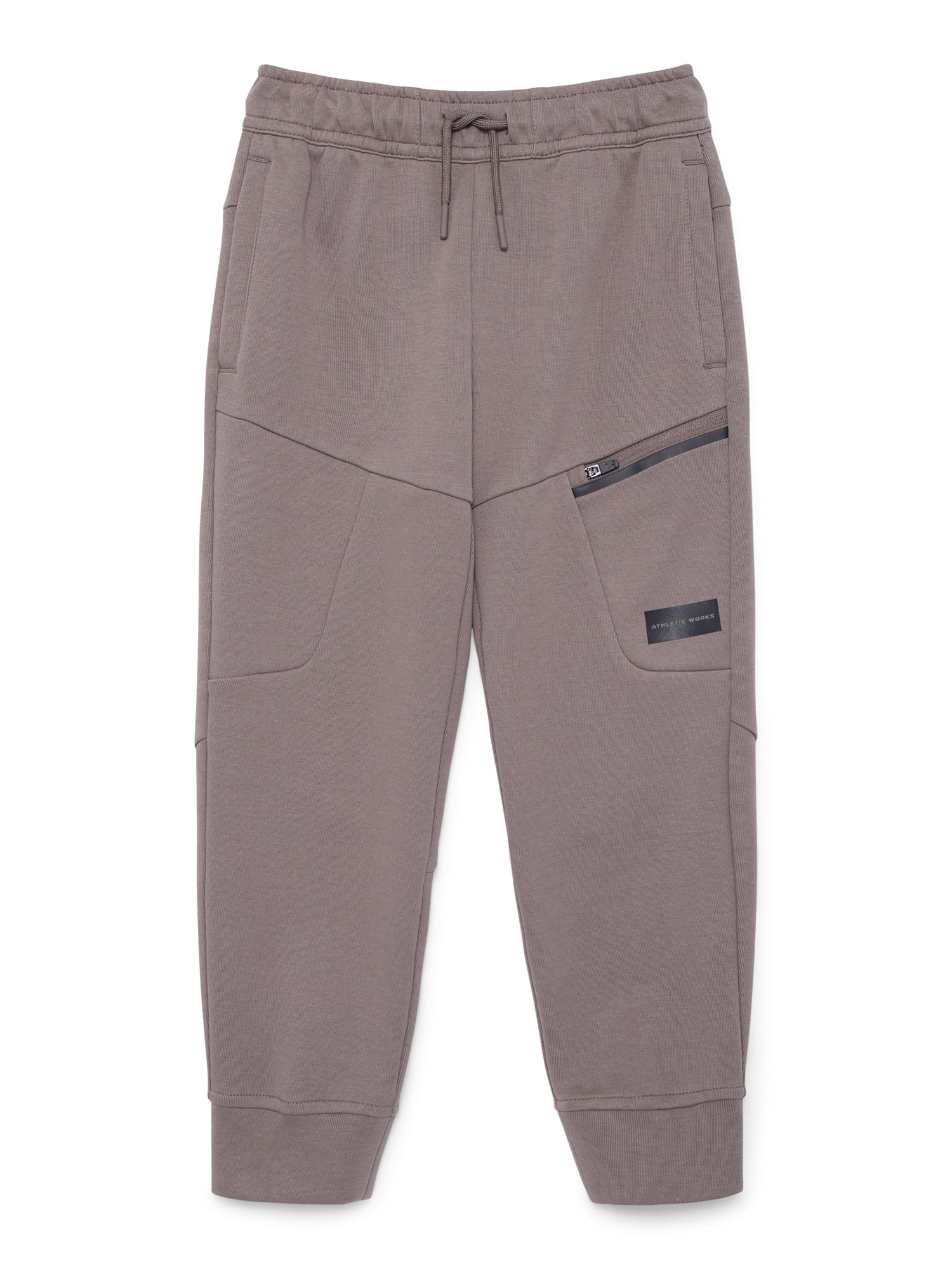 Athletic Works Boys Double Knit Jogger Pants, Sizes 4-18 & Husky ...