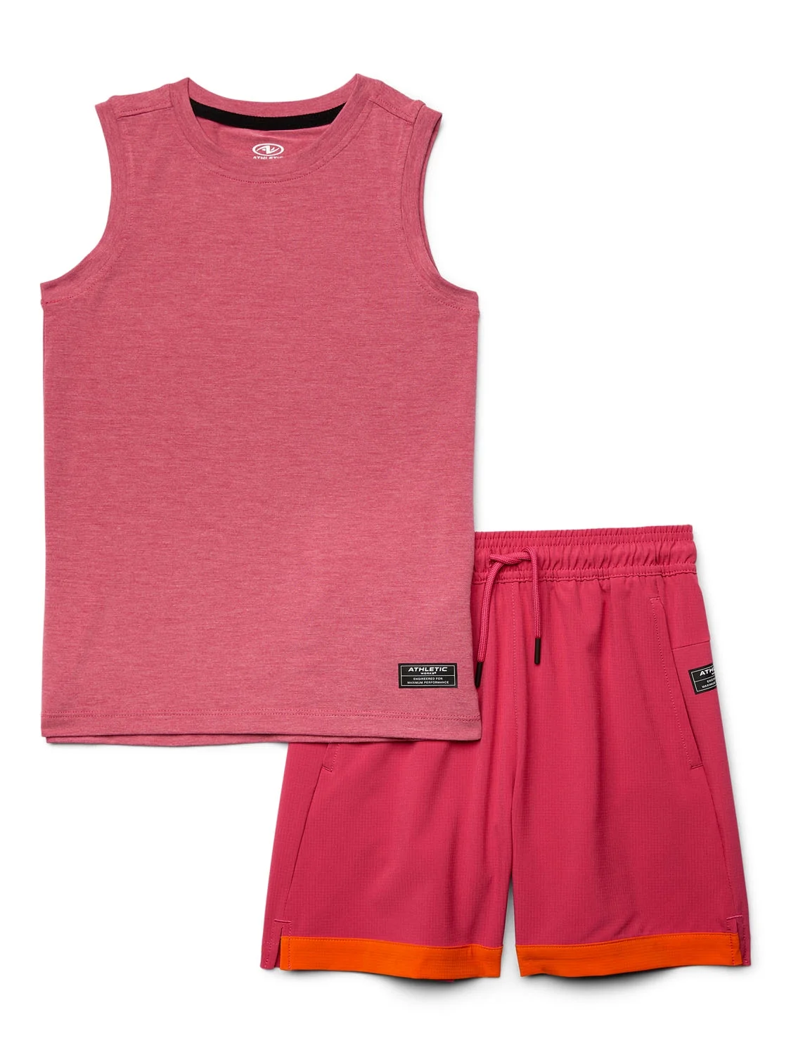 Athletic Works Boys Active Tank Top & Shorts Set, DriWorks, Sizes 4-18 ...