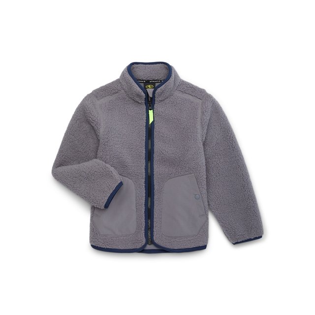 Athletic Works Boy's Active Fleece Full-Zip Jacket, Sizes 4-18 & Husky ...