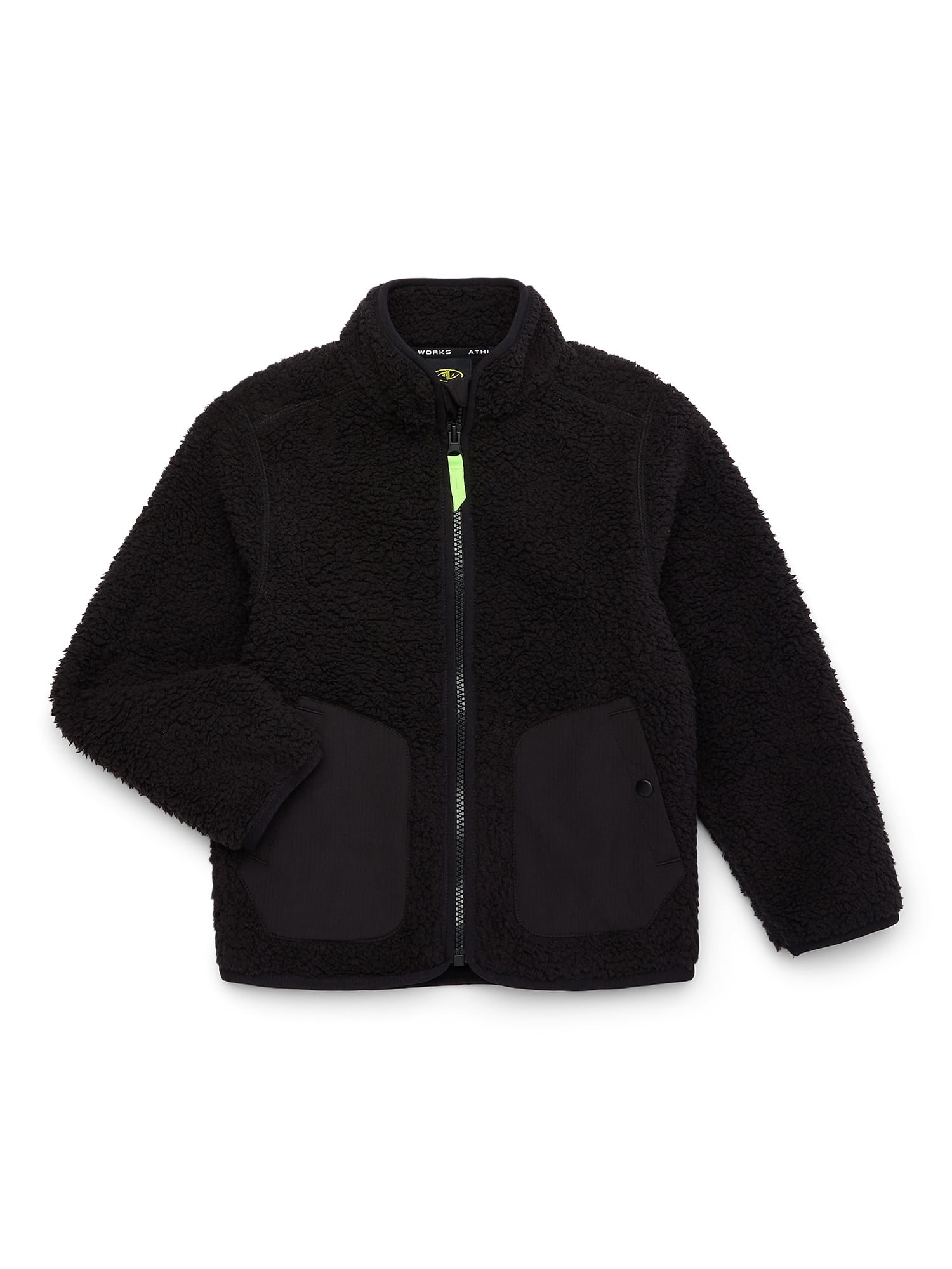 Athletic Works Boy's Active Fleece Full-Zip Jacket, Sizes 4-18 & Husky ...