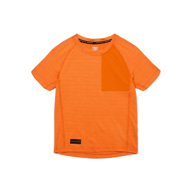 Athletic Works Boys Active Outdoor Tee with Short Sleeves, Sizes 4-18 ...
