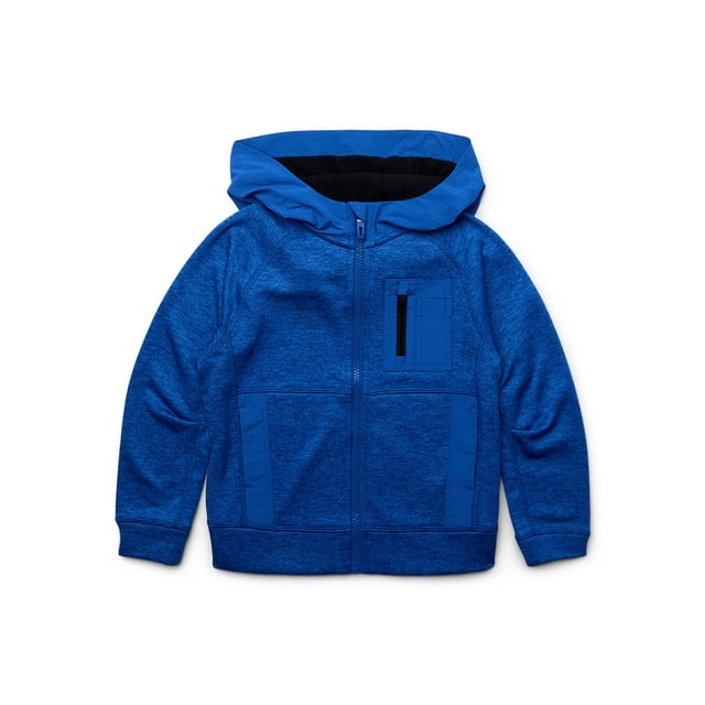 Athletic Works Boys Active Tech Fleece Full-Zip Jacket, Sizes 4-18 ...