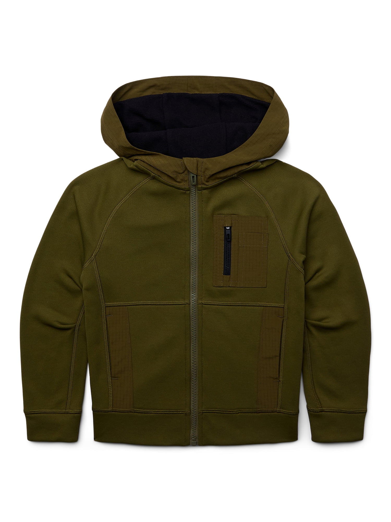 Athletic Works Boys Tech Fleece Zip Jacket, Sizes 4-18 & Husky ...