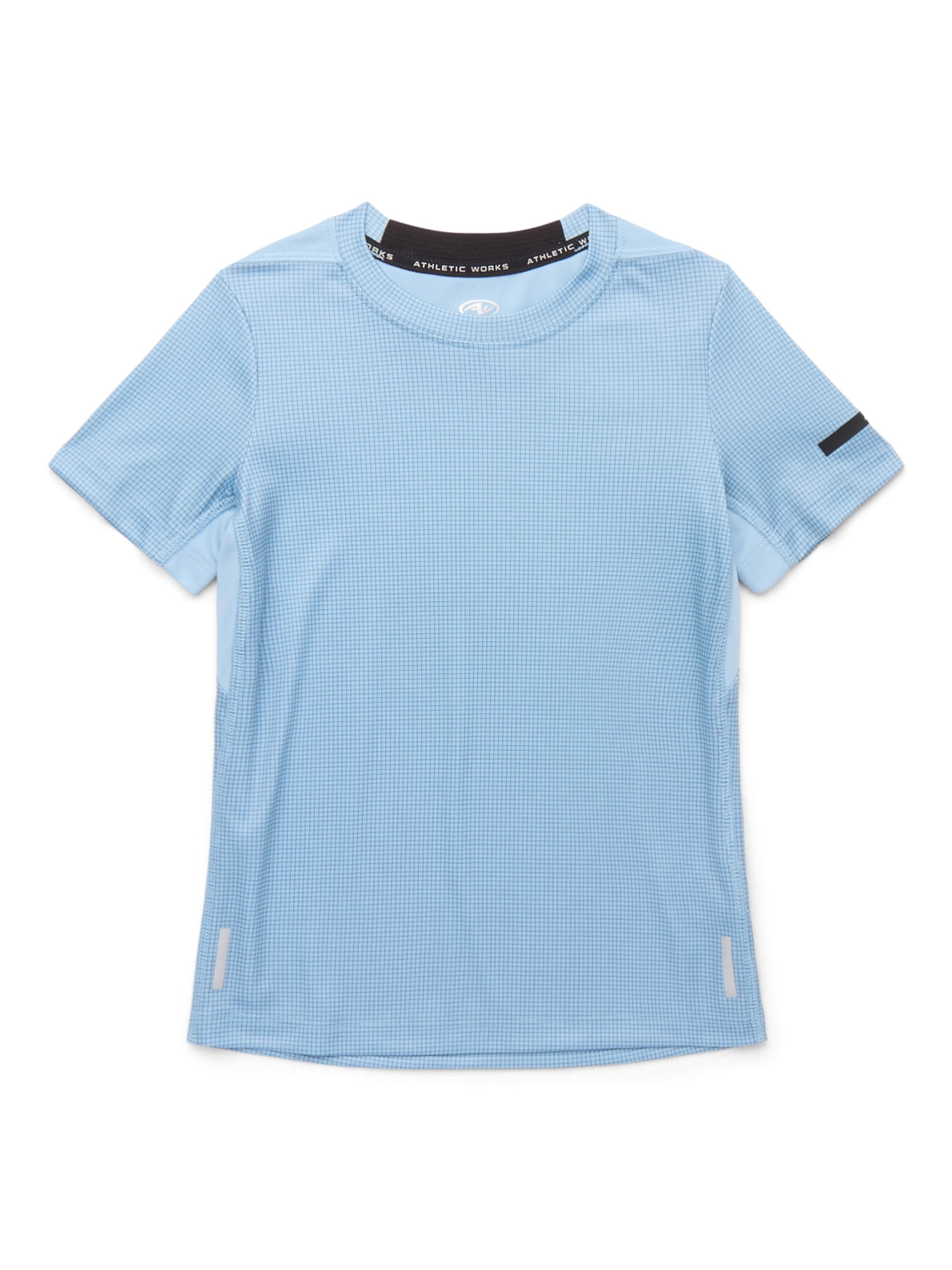 Athletic Works Boys Active Textured Tee Short Sleeve Sweatwicking Anti ...