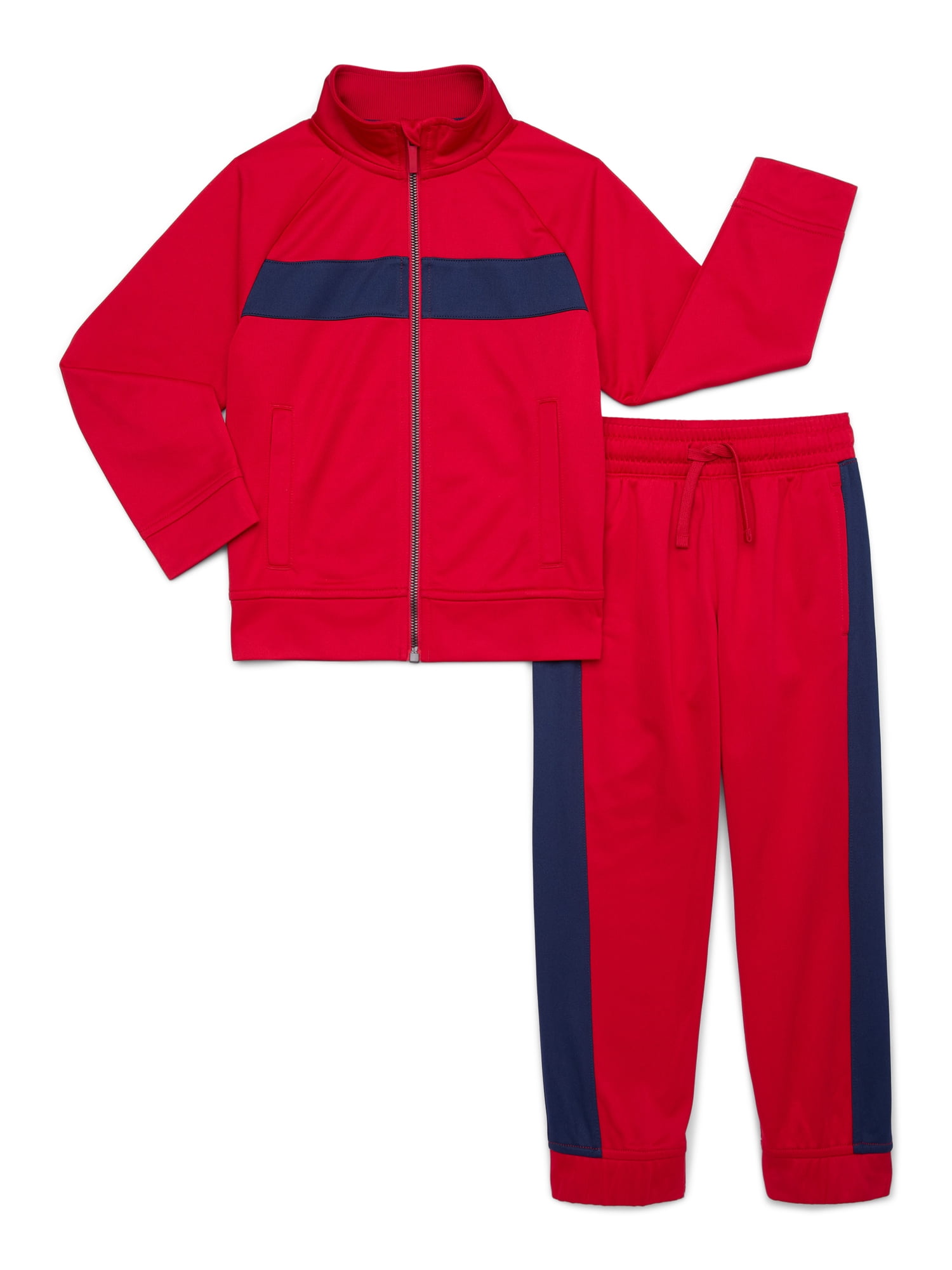 Athletic Works Boys Active Track Jacket and Pants Set, 2-Piece, Sizes 4 ...