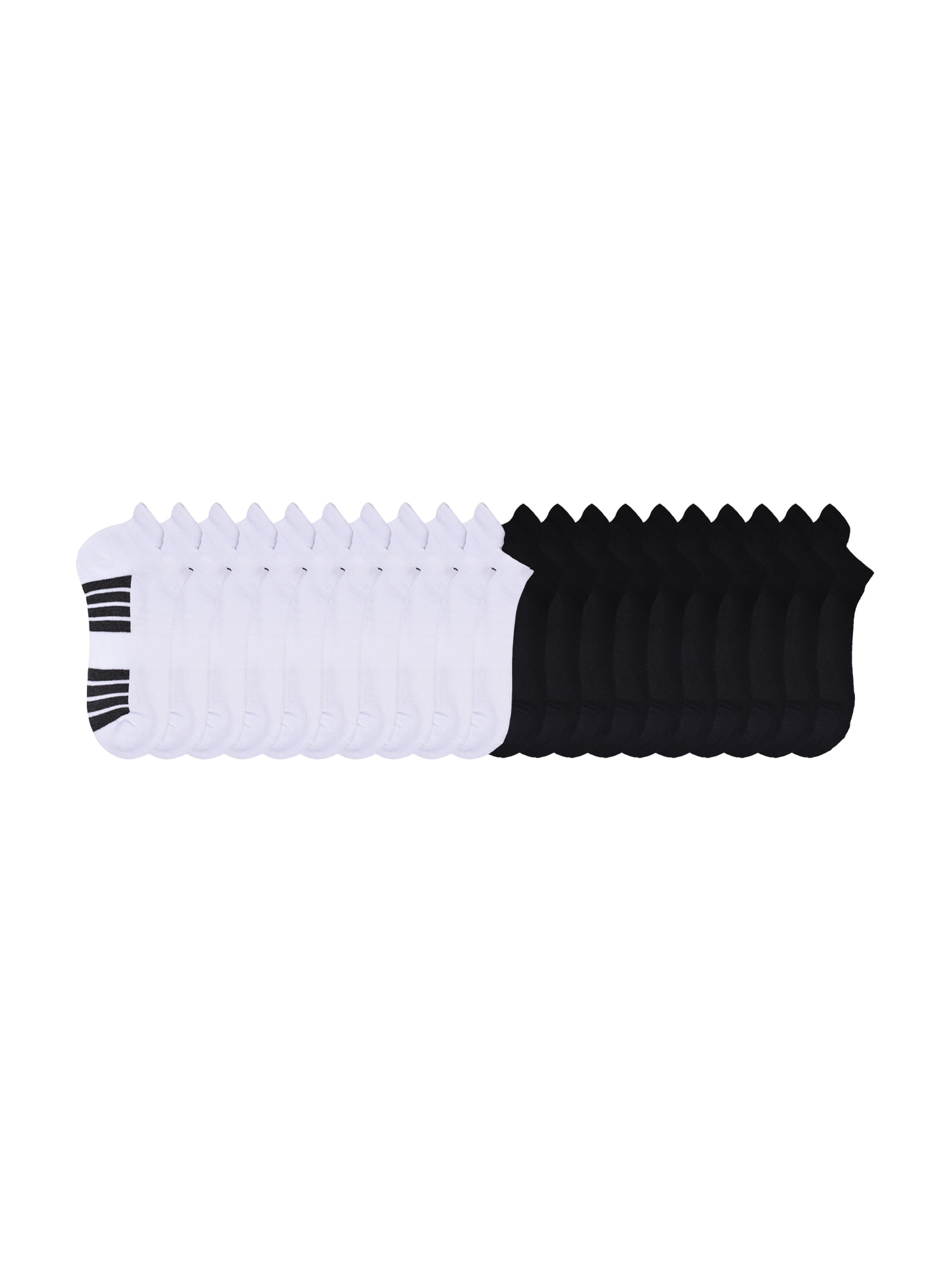 Athletic Works Boys 10 Pack Cushioned Tab Socks with Reinforced Heels ...