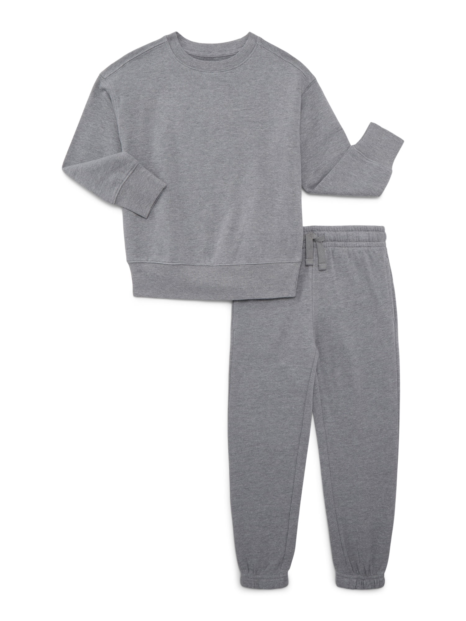 Athletic Works Boys Fleece Sweatshirt and Sweatpants Set, 2-Piece ...