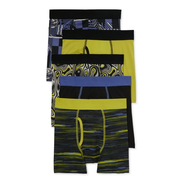 Athletic Works Boys Performance Boxer Briefs, 5 Pack, Sizes S-XL ...