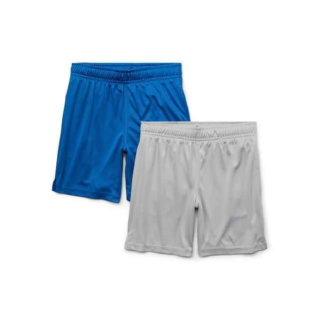 Athletic Works Boys Performance Shorts, 2-Pack, Sizes 4-18 & Husky ...