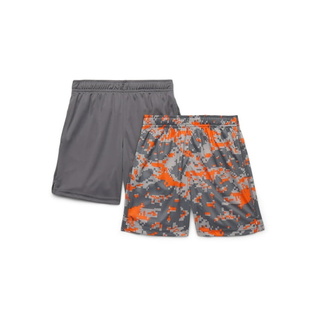Athletic Works Boys Performance Shorts, 2-Pack, Sizes 4-18 & Husky ...
