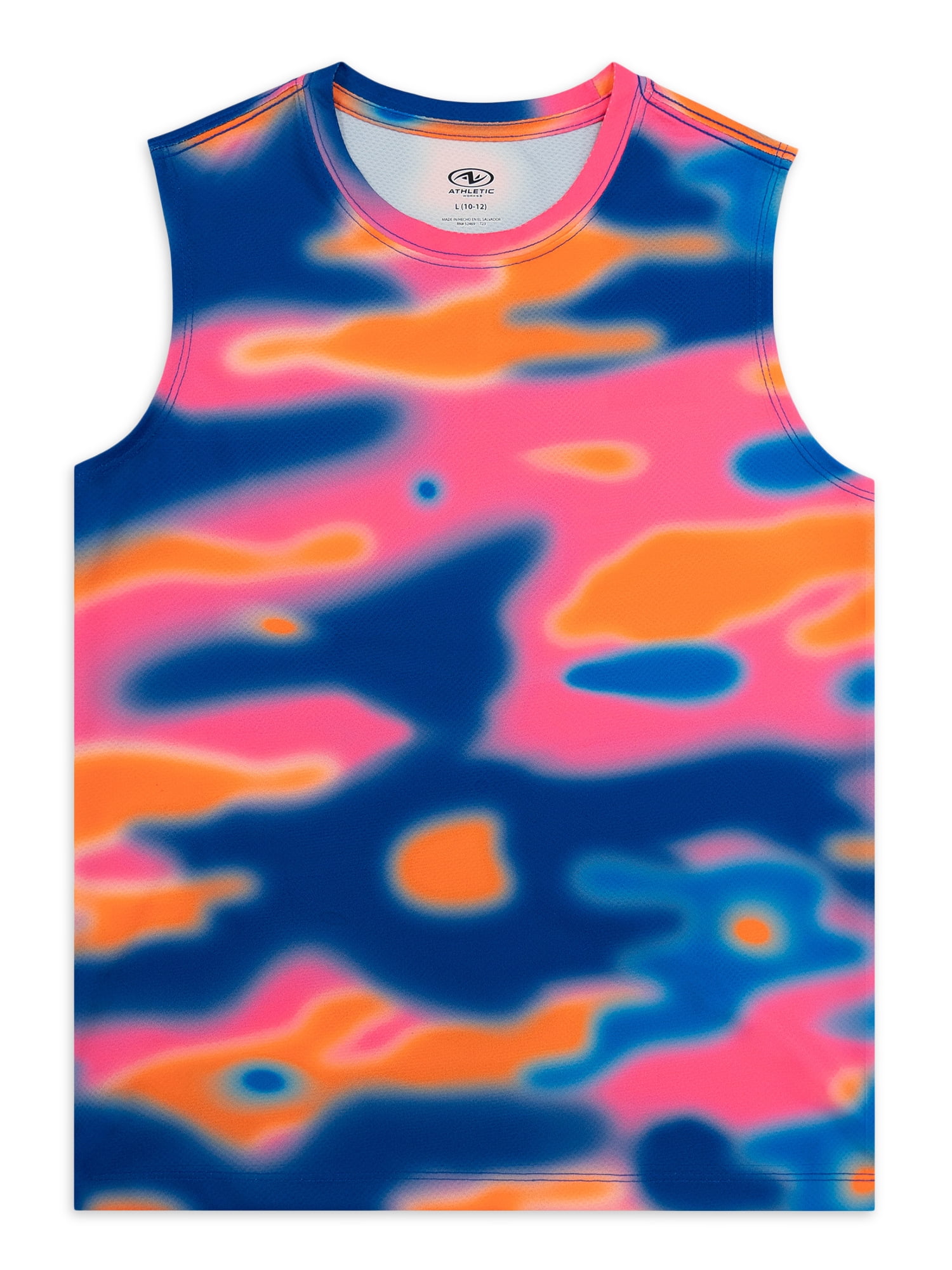 Athletic Works Boys’ Print Muscle Tank Top, Sizes 4-18 & Husky ...