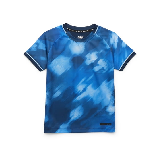 Athletic Works Boys Printed Active T-Shirt with Short Sleeves Sizes 4 ...