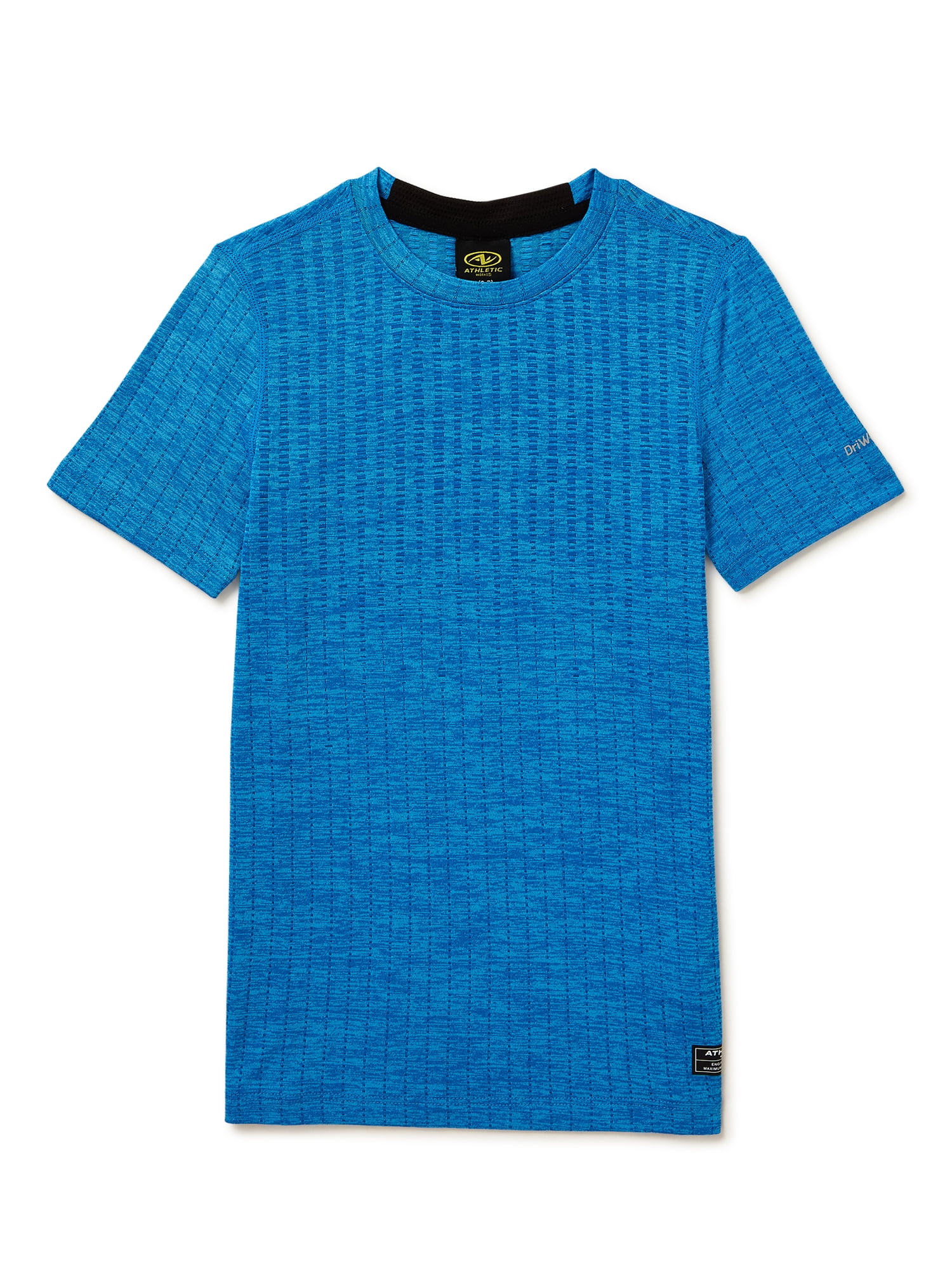 Athletic Works Boys Short Sleeve Performance Tee, Sizes 4-18 & Husky ...