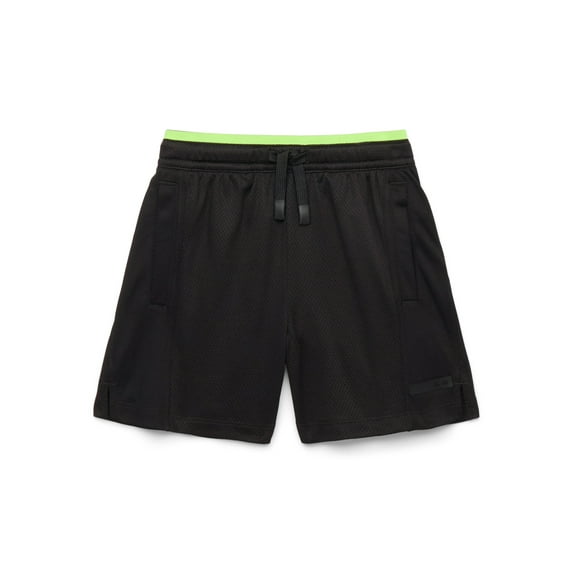 Athletic Works Boys Solid Performance Shorts, Sizes 4-18, Moisture ...