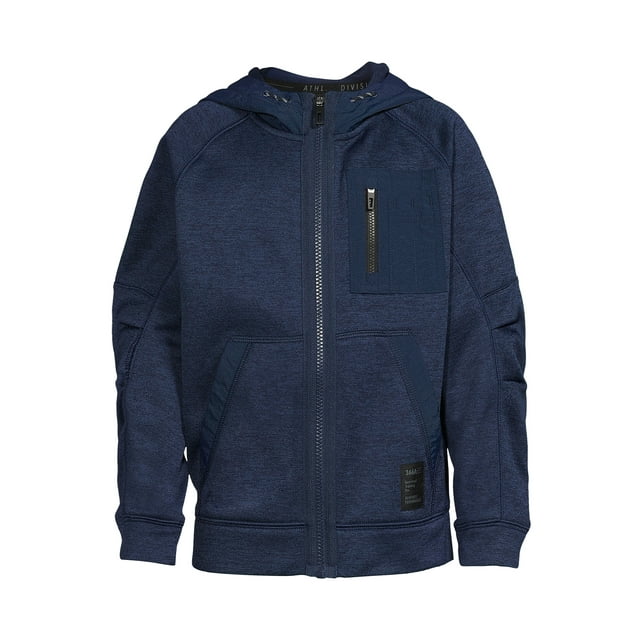 Athletic Works Boys Tech Fleece Zip Jacket, Sizes 4-18 & Husky ...