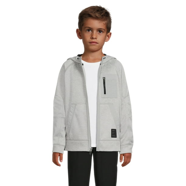 Athletic Works Boys Tech Fleece Zip Jacket, Sizes 4-18 & Husky ...