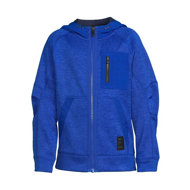 Athletic Works Boys Tech Fleece Zip Jacket, Sizes 4-18 & Husky ...