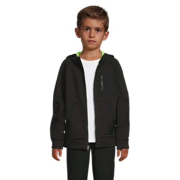 Athletic Works Boys Tech Fleece Zip Jacket, Sizes 4-18 & Husky ...