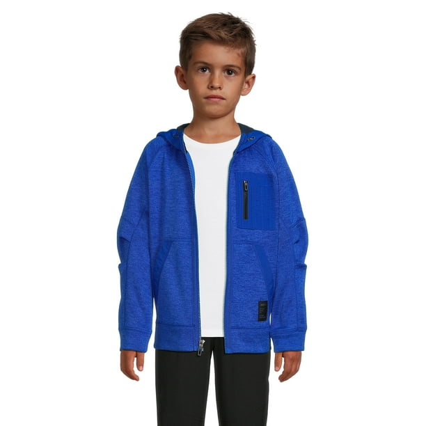Athletic Works Boys Tech Fleece Zip Jacket, Sizes 4-18 & Husky ...