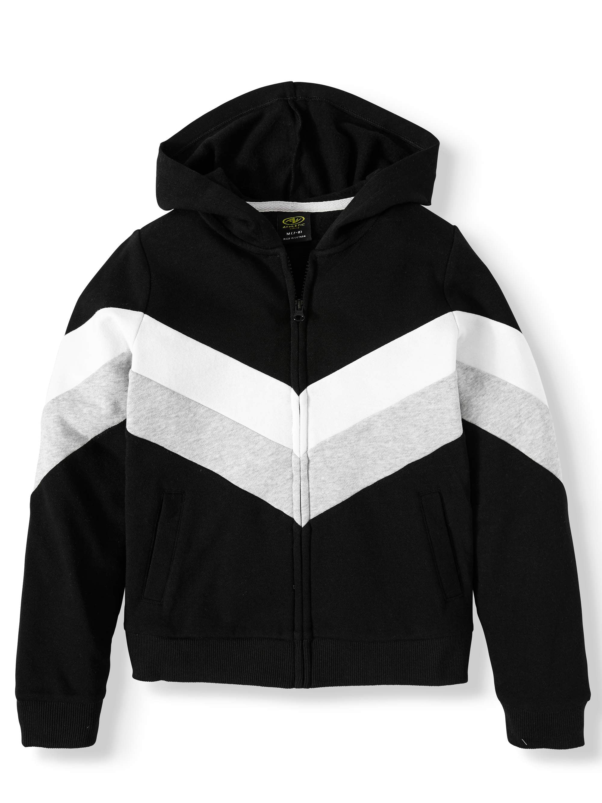 Athletic Works Colorblock Fleece Active Jacket (Little Girls, Big Girls ...