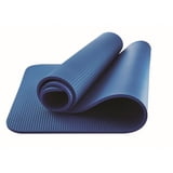Athletic Works Fitness Mat, Blue, 10mm NBR, Lightweight and Durable ...
